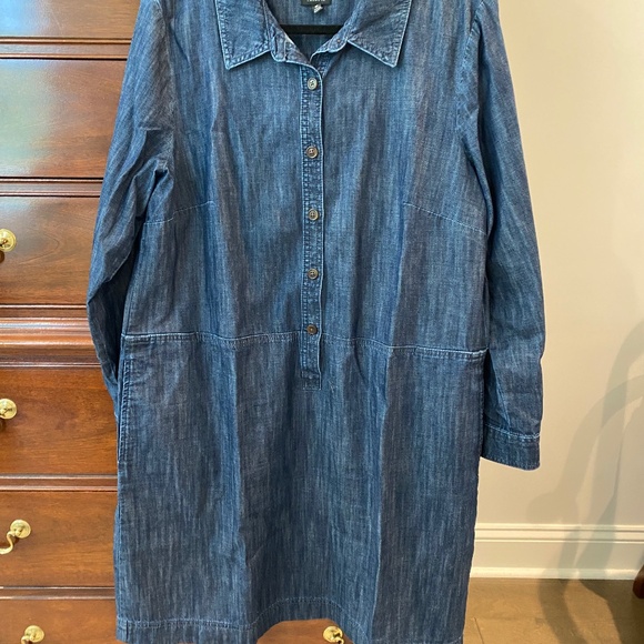 Talbots | Dresses | Talbots Denim Popover Dress | Poshmark